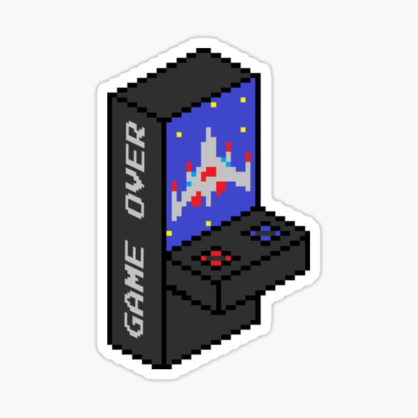 "Lowendgraphics Game Over Arcade Gaming " Sticker for Sale by ...