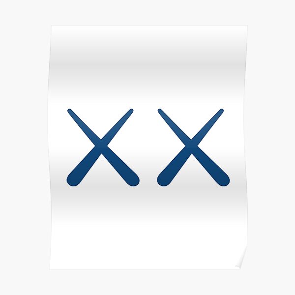 "blue x cross" Poster by Earlyshop | Redbubble