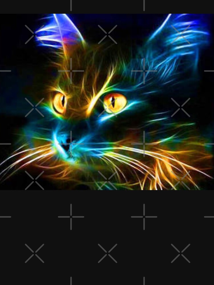 "Rainbow Neon Cat" T-shirt for Sale by aarongy1234 | Redbubble ...