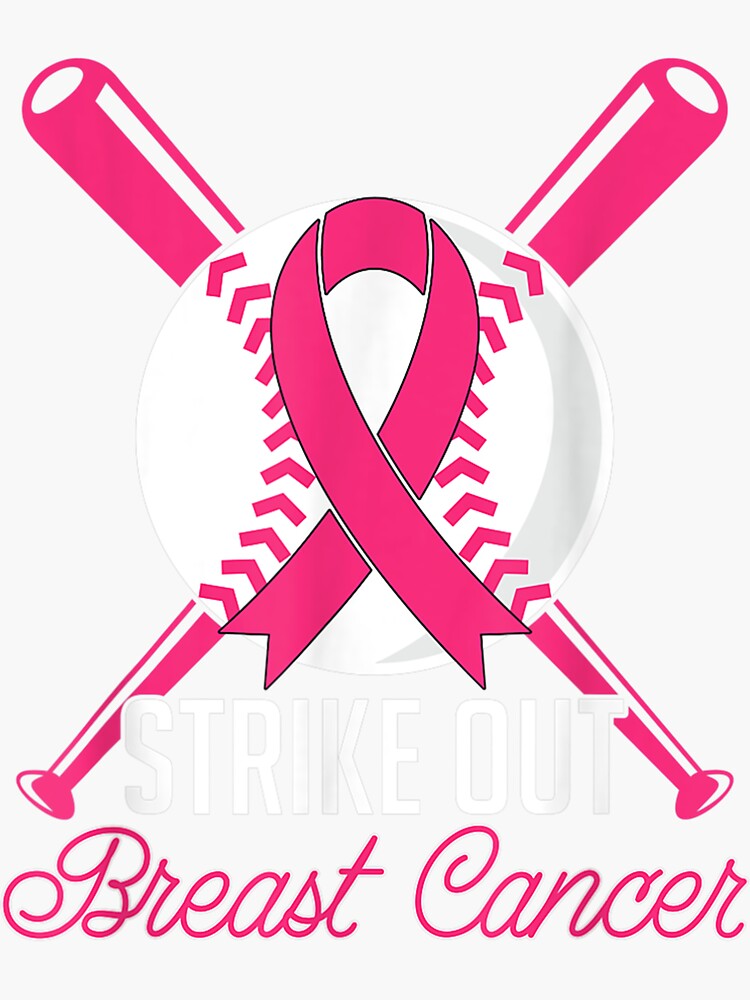 "Strike Out Breast Cancer Design Baseball Pink" Sticker for Sale by Cindytanghe | Redbubble