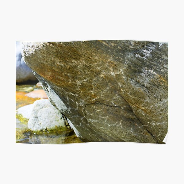 "Textured Rock Water Reflection" Poster for Sale by NomadMessenger ...