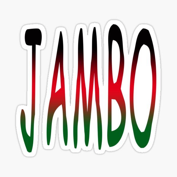 "Jambo" Sticker for Sale by stuwdamdorp | Redbubble