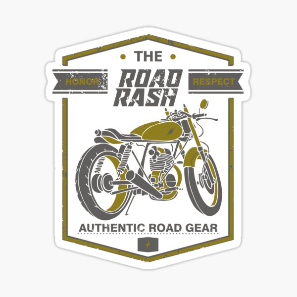 "Road Rash" Sticker for Sale by warrock21 | Redbubble