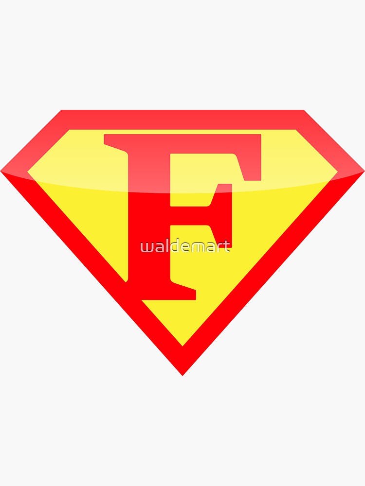 "Superhero symbol. Letter F logo." Sticker for Sale by waldemart ...