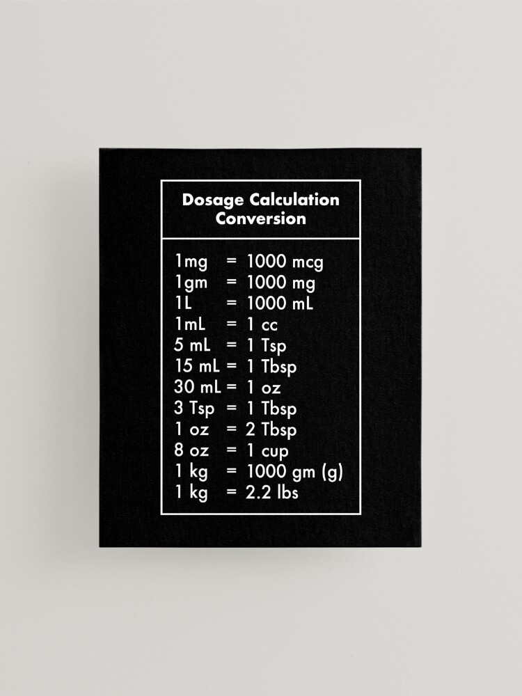 Medication Conversion Charts For Nurses