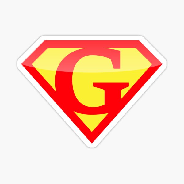 "Superhero symbol. Letter G logo." Sticker for Sale by waldemart ...