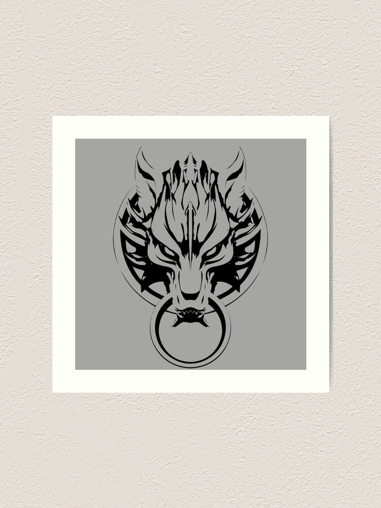 "Final Fantasy 7 Cloud Fenrir Logo" Art Print by CassidyCreates | Redbubble