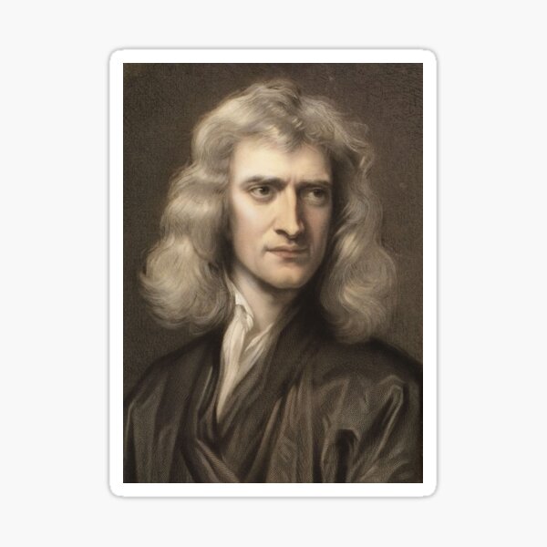 "Isaac Newton" Sticker by anatudor | Redbubble