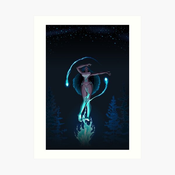 "Blue Fire Bending" Art Print for Sale by DigitalDreamVis | Redbubble