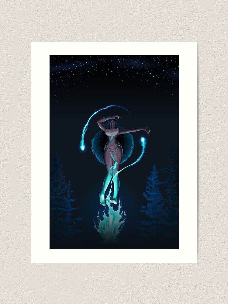 "Blue Fire Bending" Art Print for Sale by DigitalDreamVis | Redbubble
