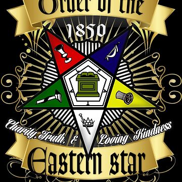 "OES Style Order Of The Eastern Star Logo Sistar Freemason" Sticker for ...