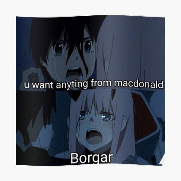 "02 Borgar Meme" Poster for Sale by dumbanimememes | Redbubble