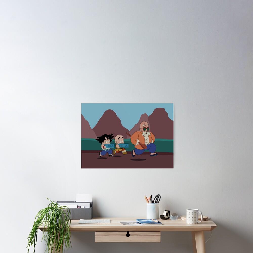 "GOKU KRILLIN AND MASTER ROSHI" Poster by ynwayush | Redbubble