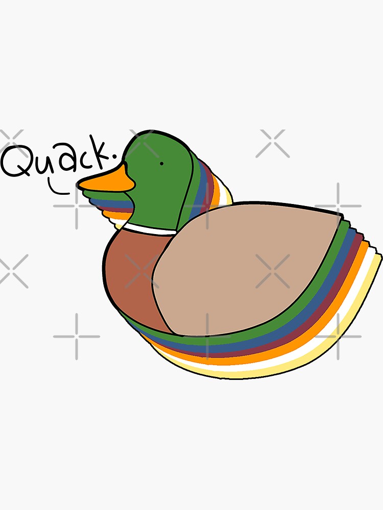 "duck saying quack" Sticker for Sale by toothpickle-art | Redbubble
