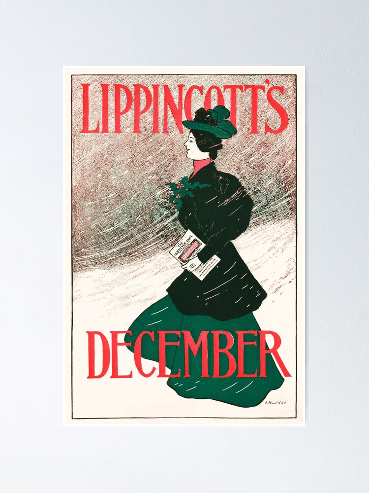 Poster « LIPPINCOTT'S décembre 1895 publicité Vintage American Magazine ...