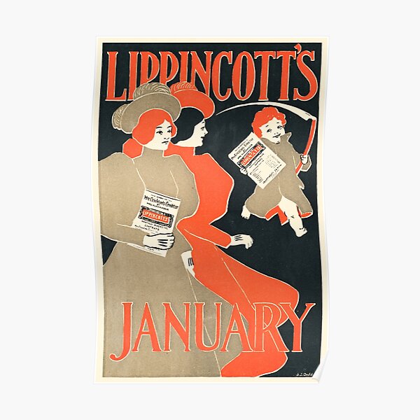 "LIPPINCOTT'S JANUARY 1896 Monthly Publication Vintage American ...