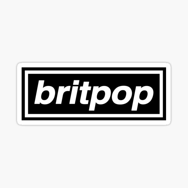 "Britpop - OASIS Band Tribute - MADE IN THE 90s (Blue)" Sticker for ...