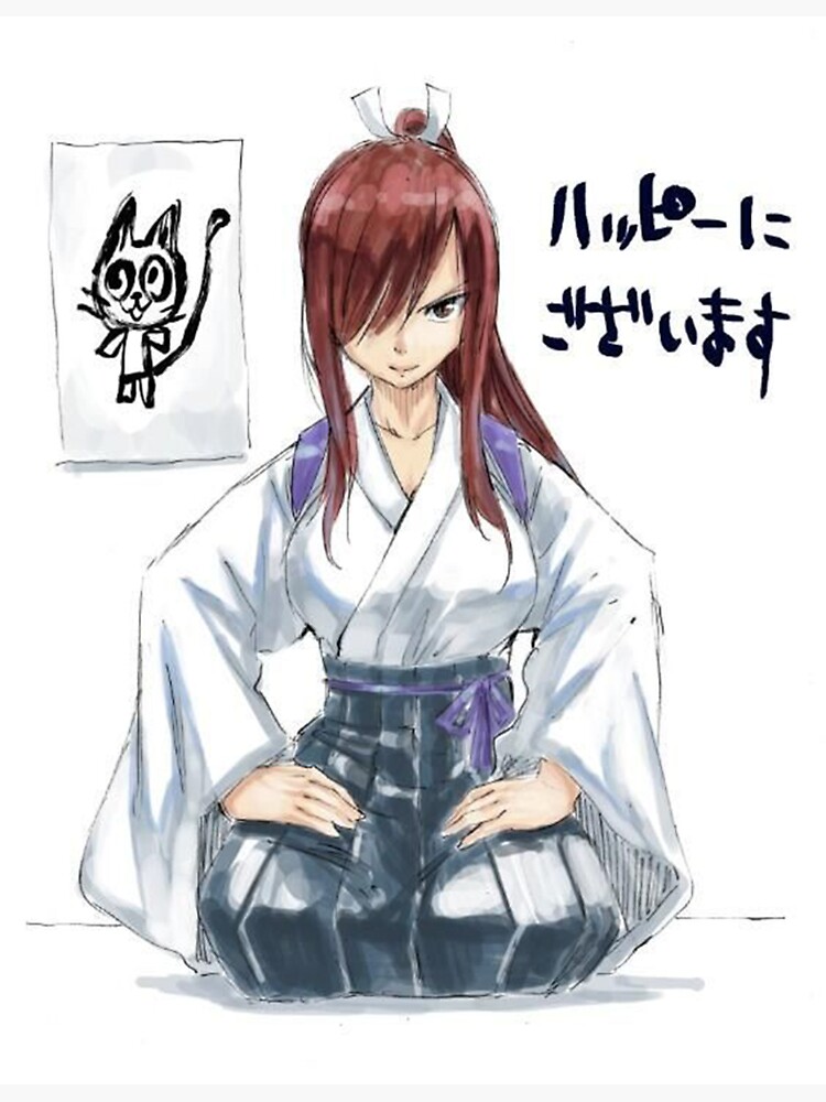 "Erza Scarlet" Sticker by GunplayzzArt | Redbubble