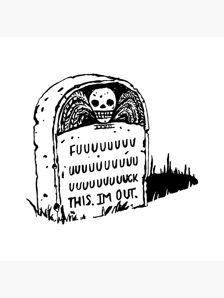 "skeleton tombstone" Sticker for Sale by brittneygawel | Redbubble