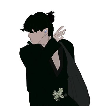 "Jungkook Idol performance, Manbun look" Sticker for Sale by ...