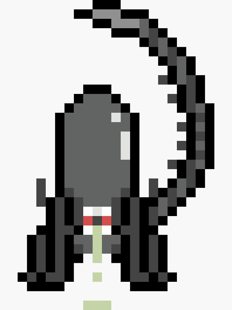 "Alien Pixel Xenomorph " Sticker for Sale by MadeFromBricks | Redbubble