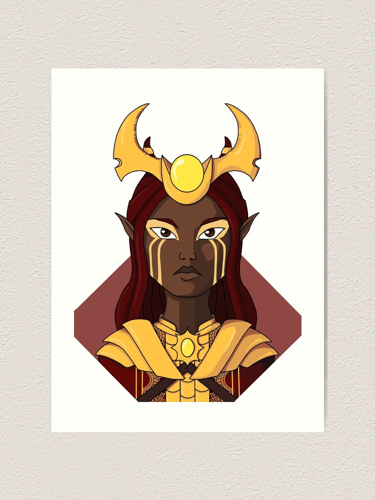 "Janai, Sunfire Elf" Art Print for Sale by Scarlet-x-Rose | Redbubble