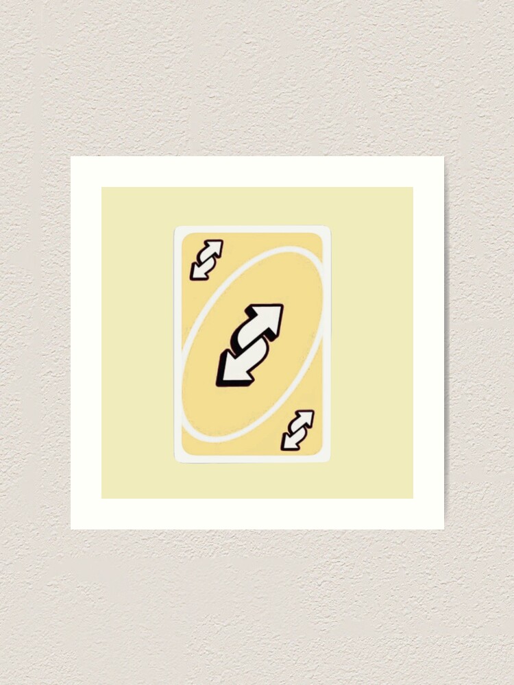 "Pastel Yellow Uno Reverse Card" Art Print for Sale by PeacePlanet ...
