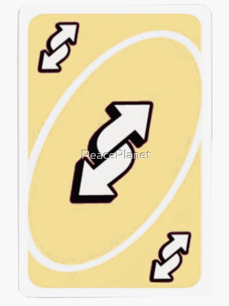 "Pastel Yellow Uno Reverse Card" Sticker for Sale by PeacePlanet ...