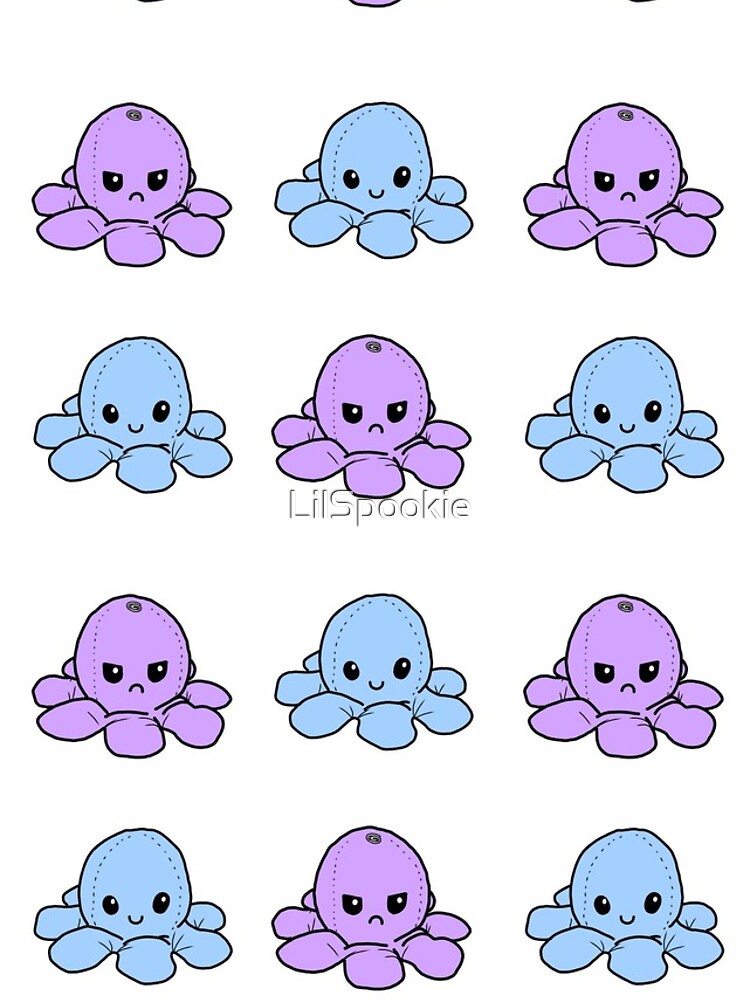 "Blue and Purple Mood Octopus" iPhone Case for Sale by LilSpookie ...