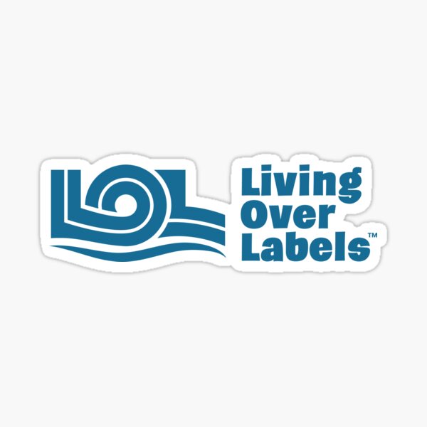 "Living Over Labels™ Full Logo / Disable Ableism and Stigmas /Dark Blue ...