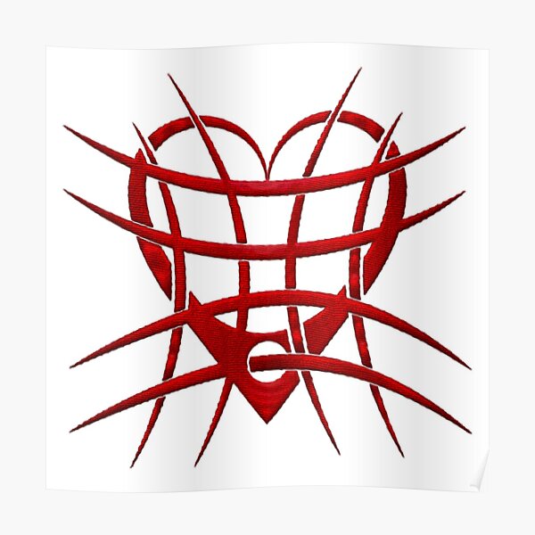 "Spiked Heart Tattoo" Poster for Sale by Lil-Lil-Cute | Redbubble