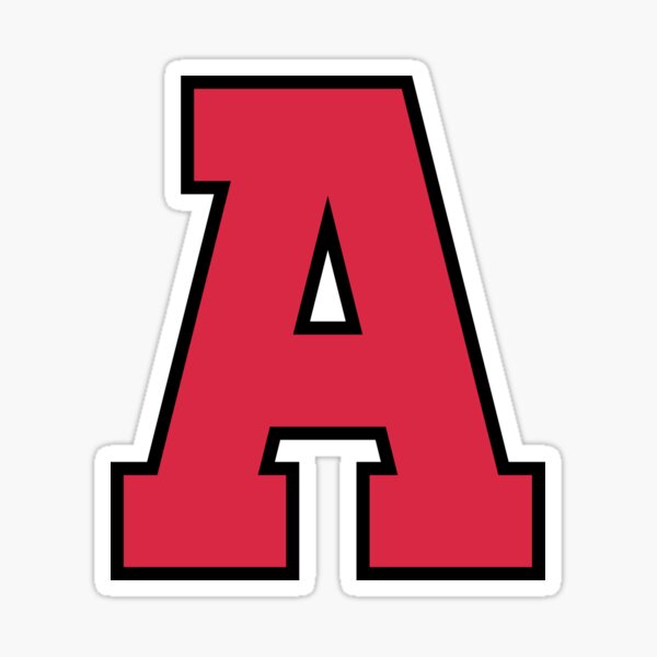 "Atlanta - Letter A Helmet Face Mask" Sticker by Coollage | Redbubble