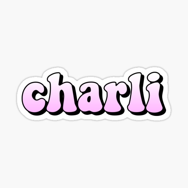 "aesthetic pastel pink gradient charli name" Sticker for Sale by ...