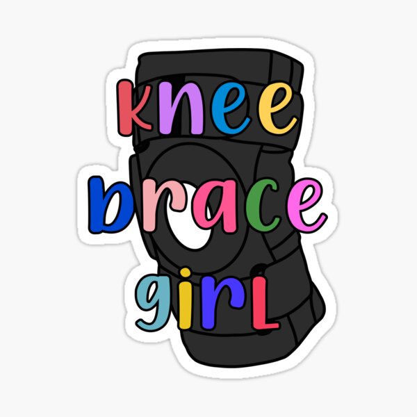 "knee brace girl" Sticker for Sale by brynn412 | Redbubble