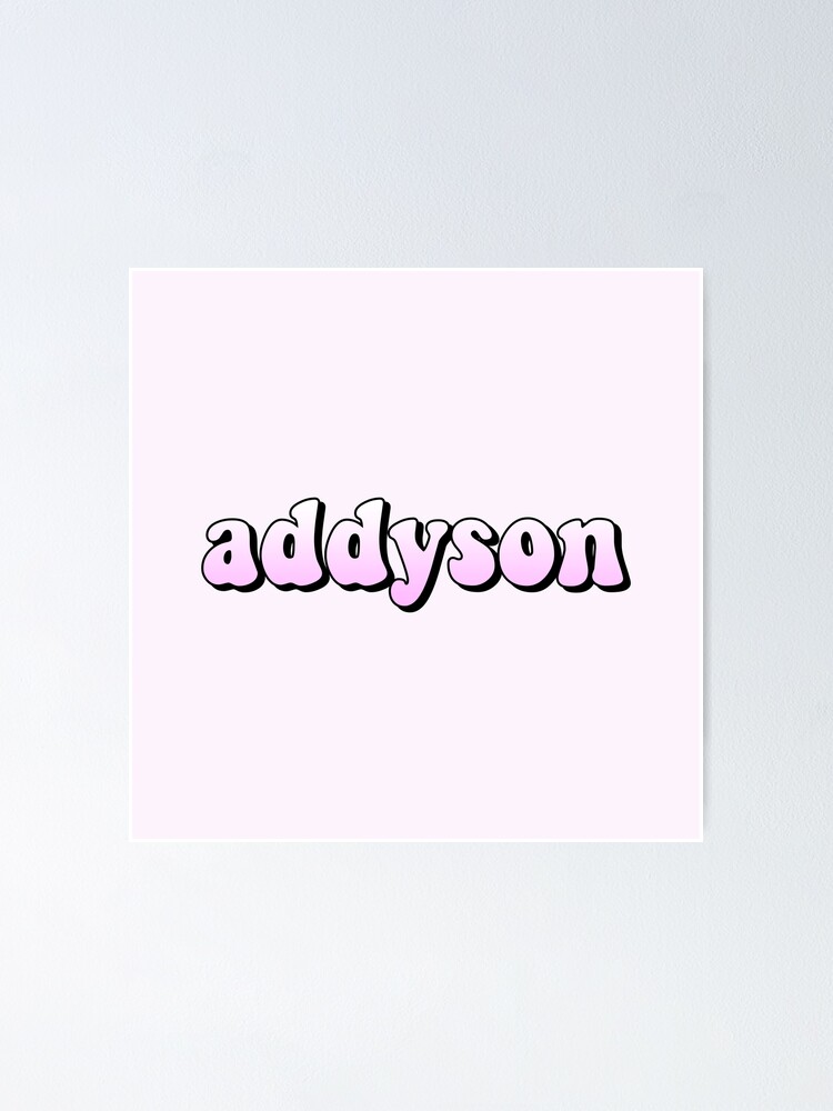 "aesthetic pastel pink gradient addyson name" Poster for Sale by ...