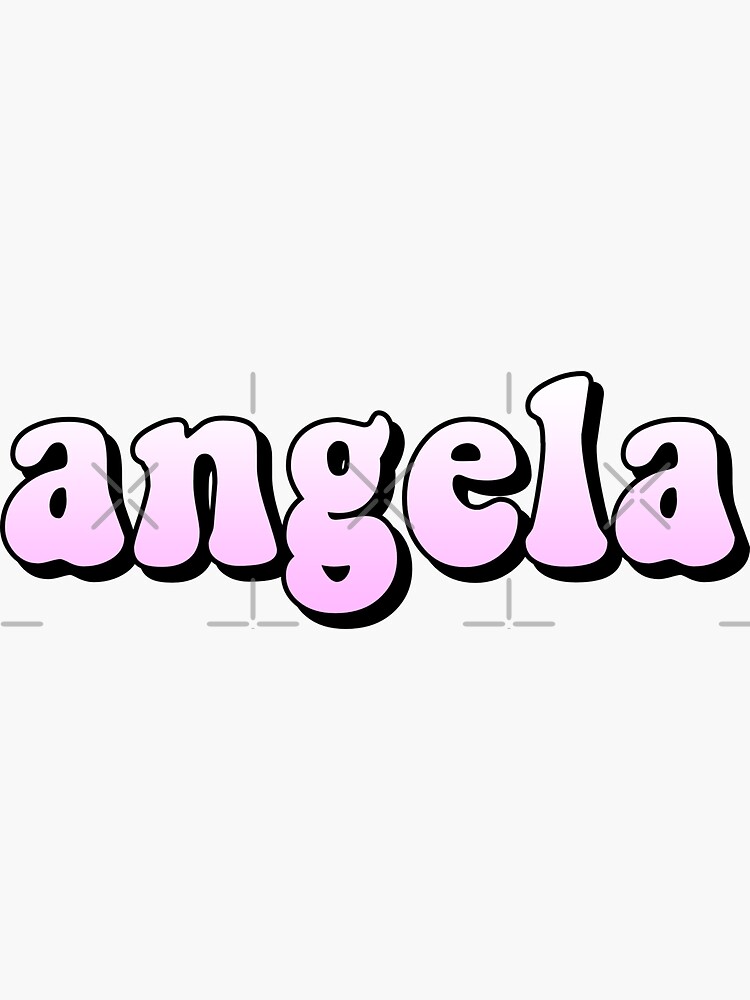 "aesthetic pastel pink gradient angela name" Sticker for Sale by ...