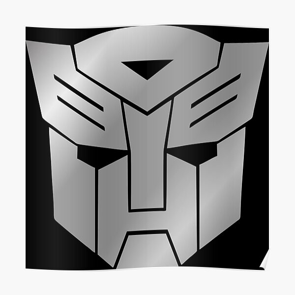 "Autobots Silver Logo" Poster for Sale by aliberalino | Redbubble