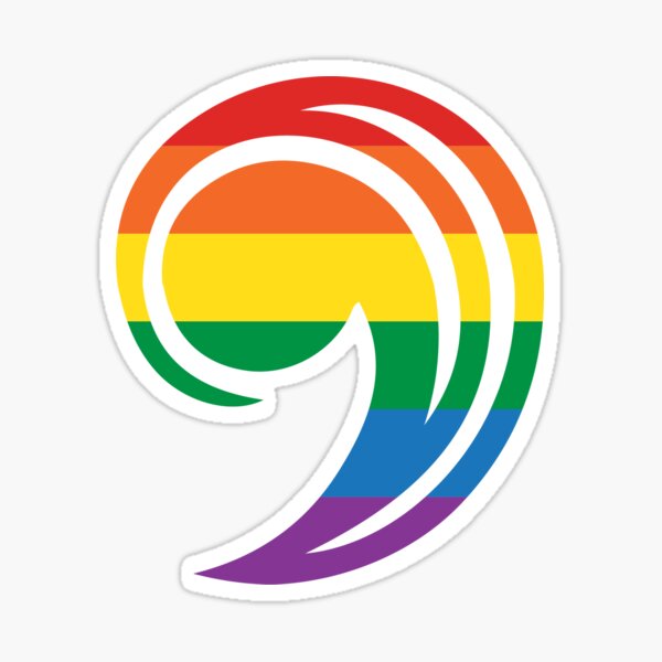 "Rainbow Comma" Sticker for Sale by Rocky Mountain Conference UCC ...
