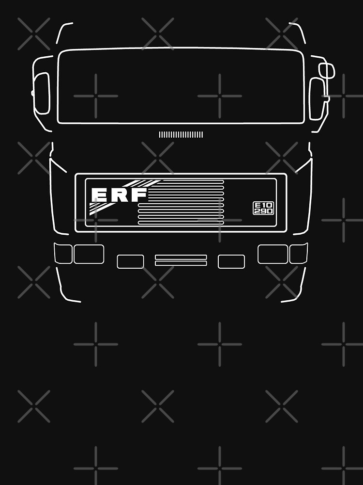 "Classic ERF E Series heavy truck white outline graphic" Essential T ...