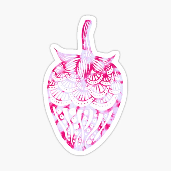 "Cute Pink Strawberry " Sticker by TheveryGudMemes | Redbubble