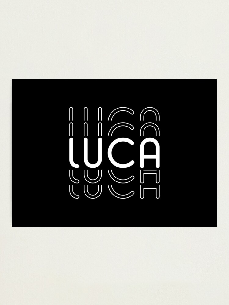 "Luca Name in Black and White Style" Photographic Print for Sale by ...