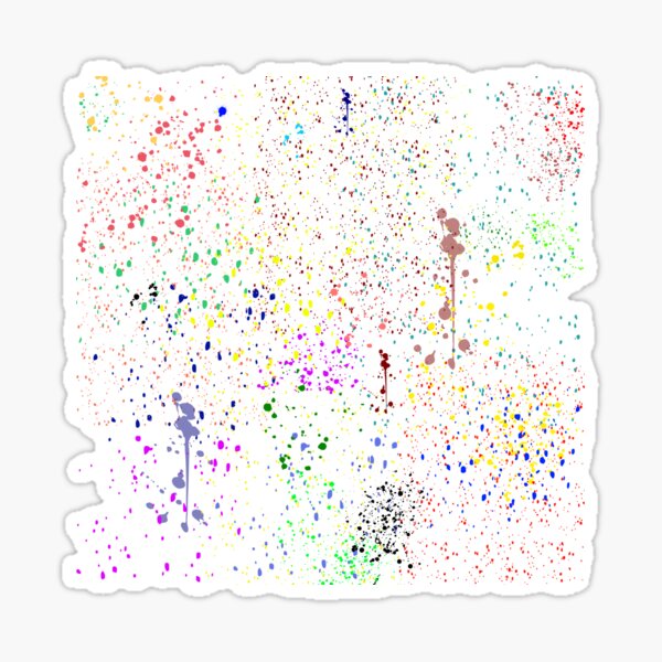 "Rainbow Paint Splatter Colorful Splash Graphic" Sticker by QuotinTs ...