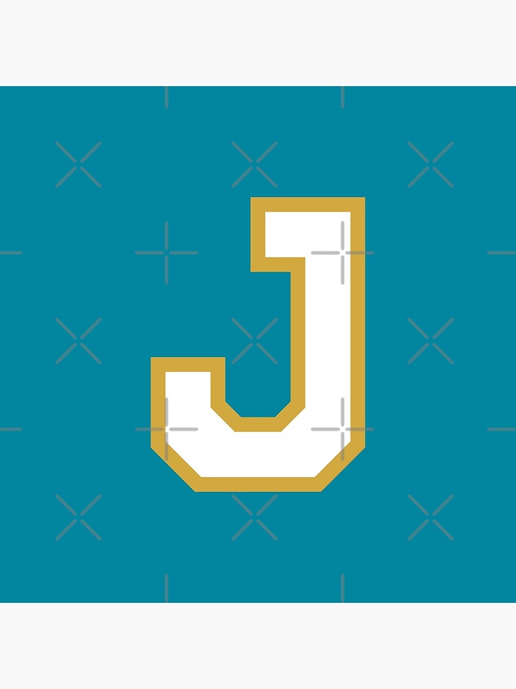 "Jacksonville - Letter J Helmet Face Mask" Poster for Sale by Coollage ...