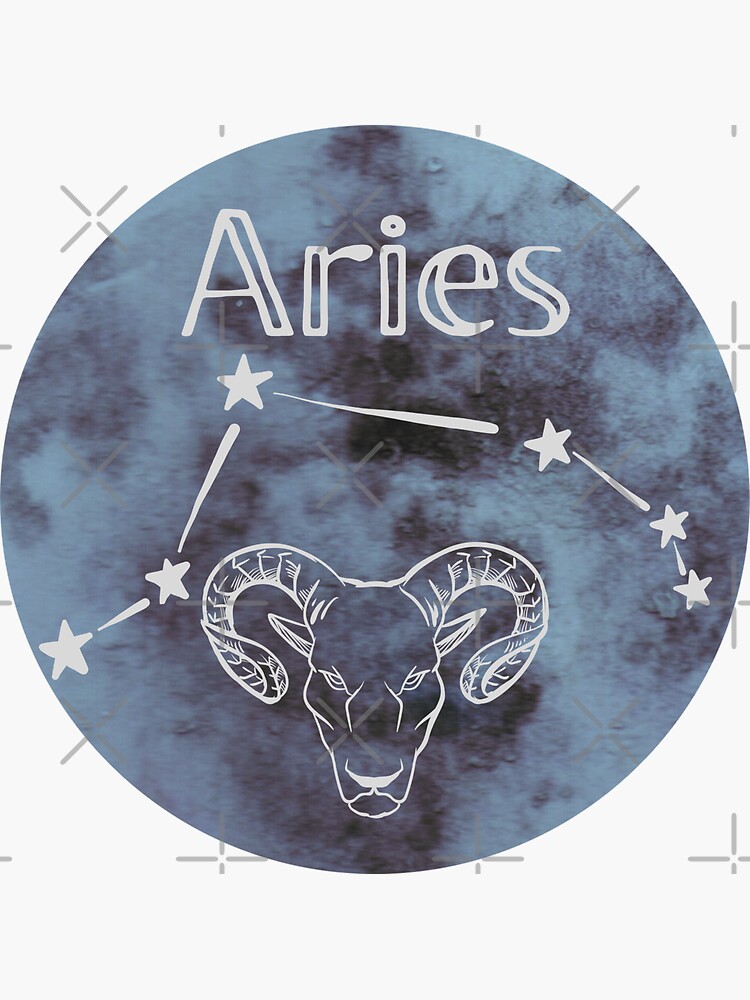 "Zodiac Star Sign: Calm Aries Constellation " Sticker by LilWildflowers ...