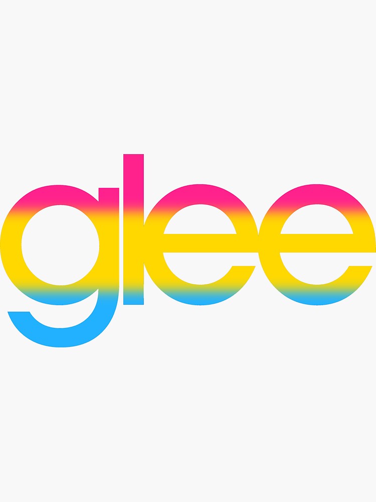 "Pansexual Pride Glee Logo" Sticker by whenklainemet | Redbubble
