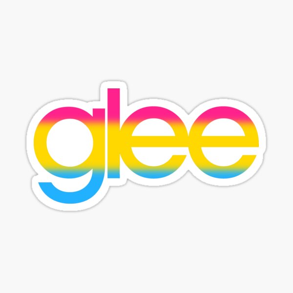 "Pansexual Pride Glee Logo" Sticker by whenklainemet | Redbubble