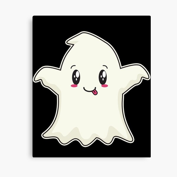 "Cute ghost Face Emoji design/ Kawaii Anime Ghost Halloween Boo ...