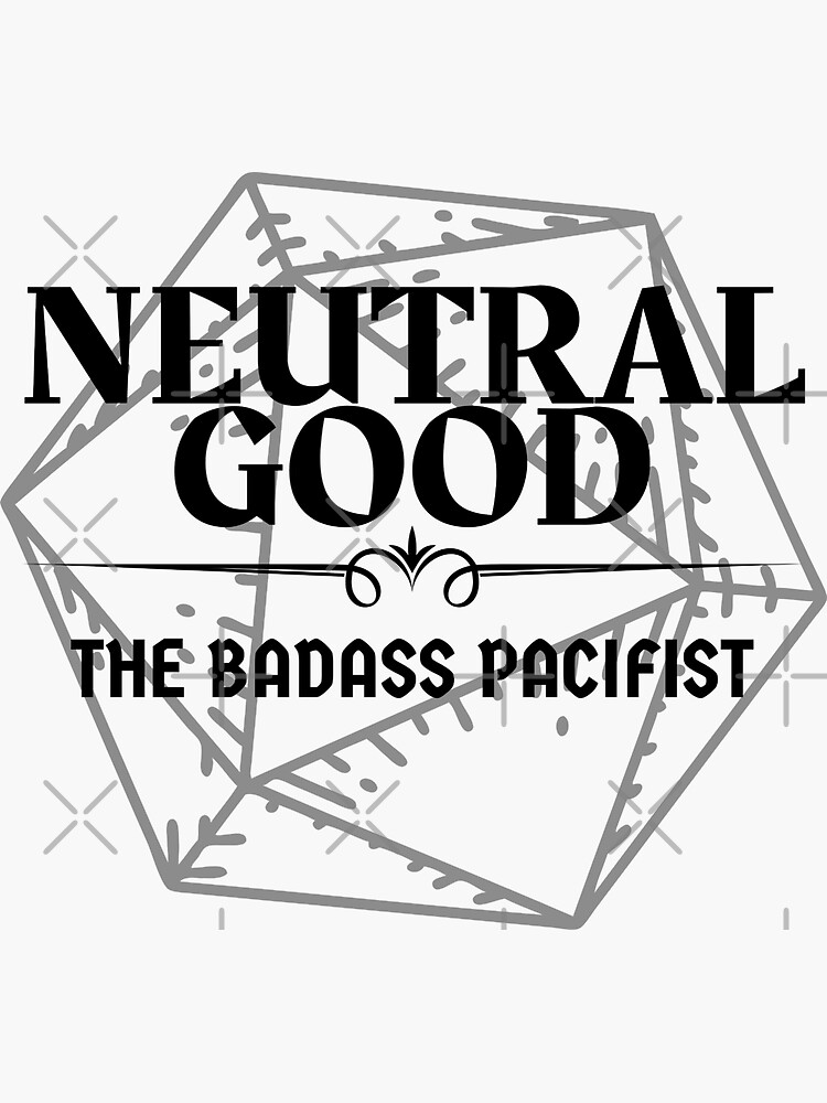 Pegatina «Impresión de alineación de caracteres DnD "Neutral Good - The ...