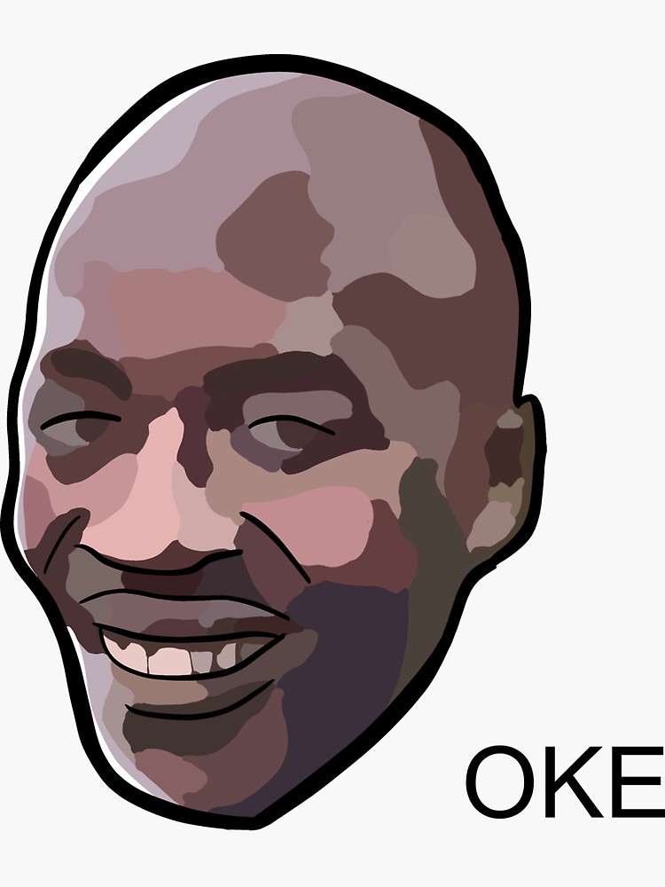 Pegatina «Meme de dibujos animados de OKE» de Ondis | Redbubble