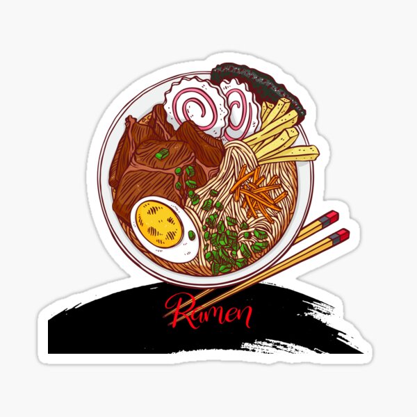 "Delicious Ramen" Sticker for Sale by Blazedfalcon | Redbubble